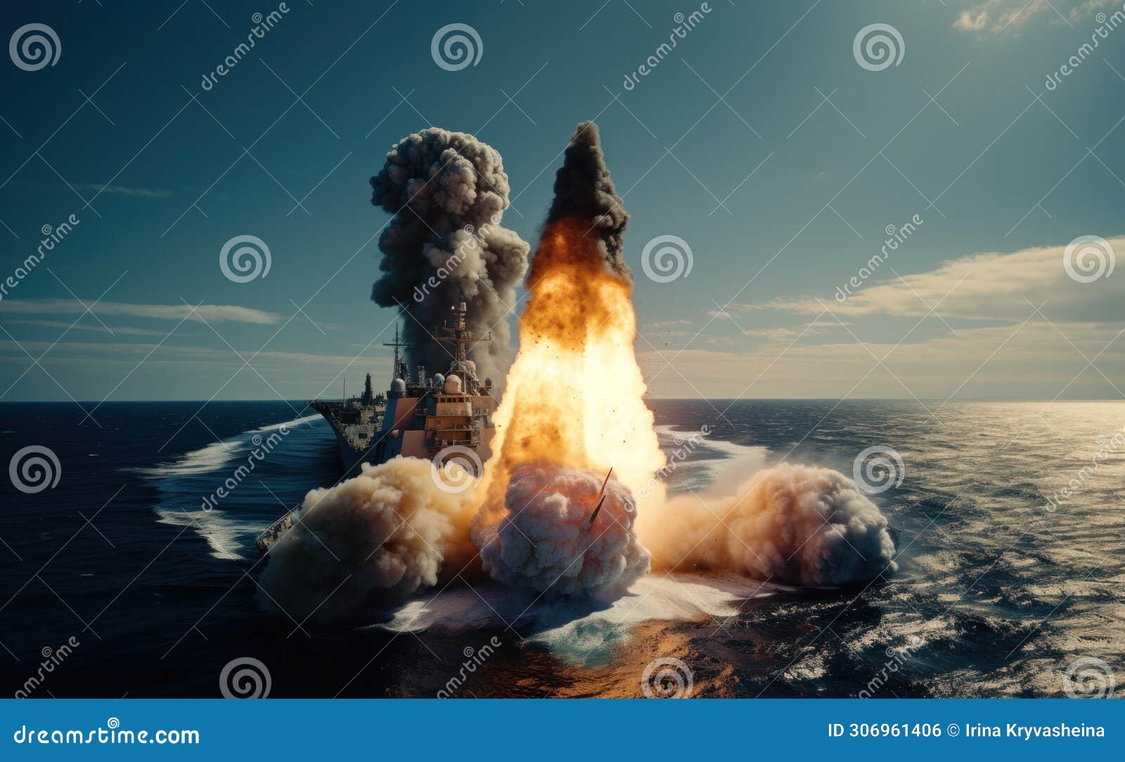 Shot from an Navy Ballistic Missile Stock Photo - Image of trajectory ...