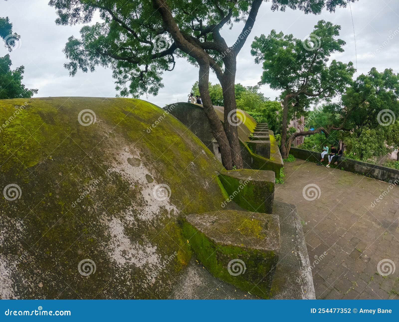 Shot of Old Stone Fort Structures Inside of Sewri Fort, Mumbai, India ...