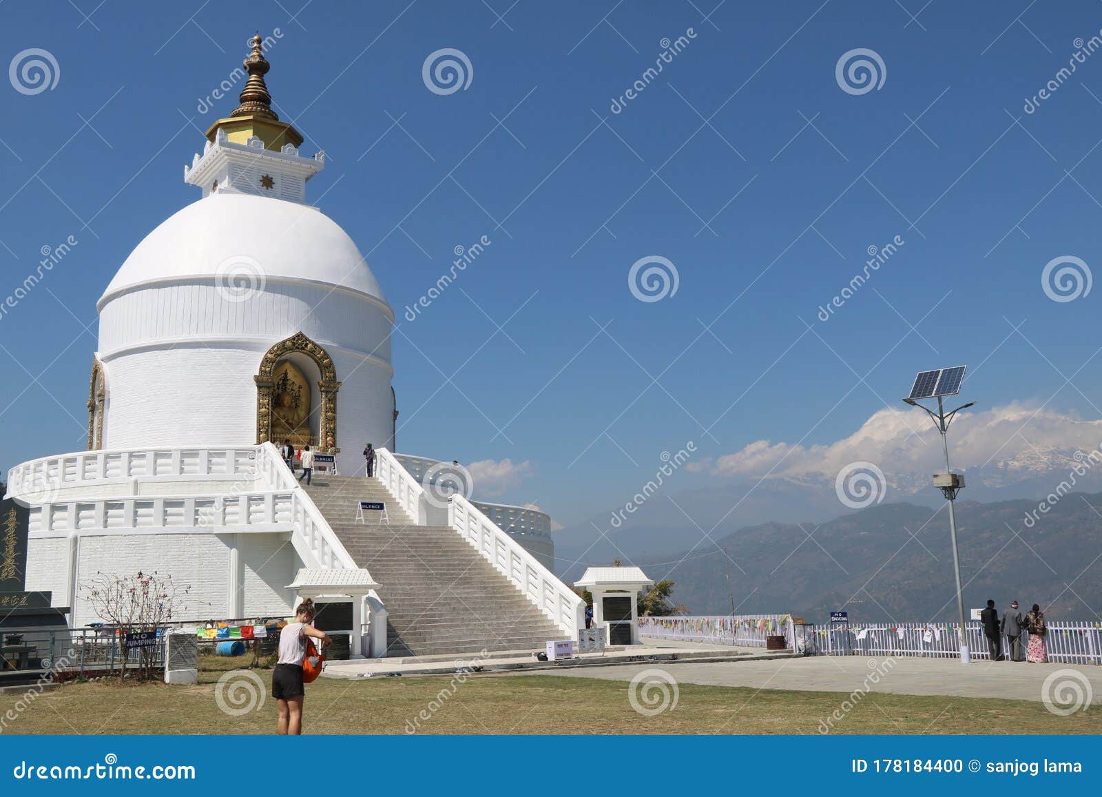 A Shot of Peace Stupa Also Known As White Gumba. Editorial Image ...