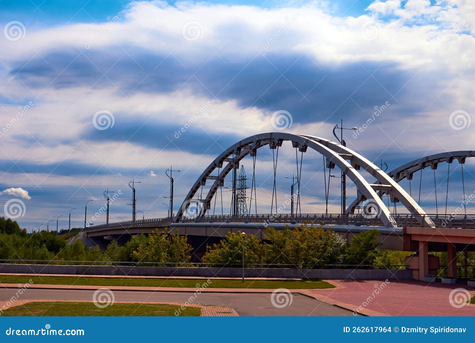 A Shot of a Powerful Openwork Bridge for Transport Communication Across ...