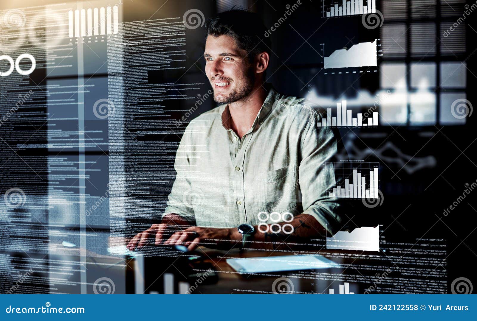 Theres No Data Thats Too Difficult For Him To Read. Shot Of A ...