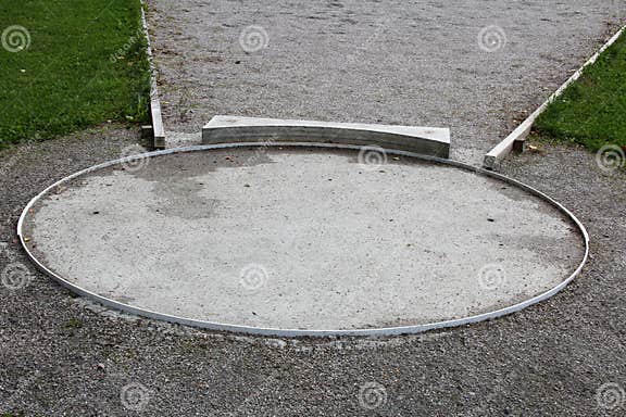 Shot Put Circle stock photo. Image of lines, event, stopboard - 26587802