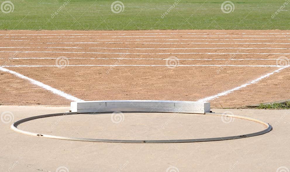 Shot Put Circle and Field stock photo. Image of line - 19470698