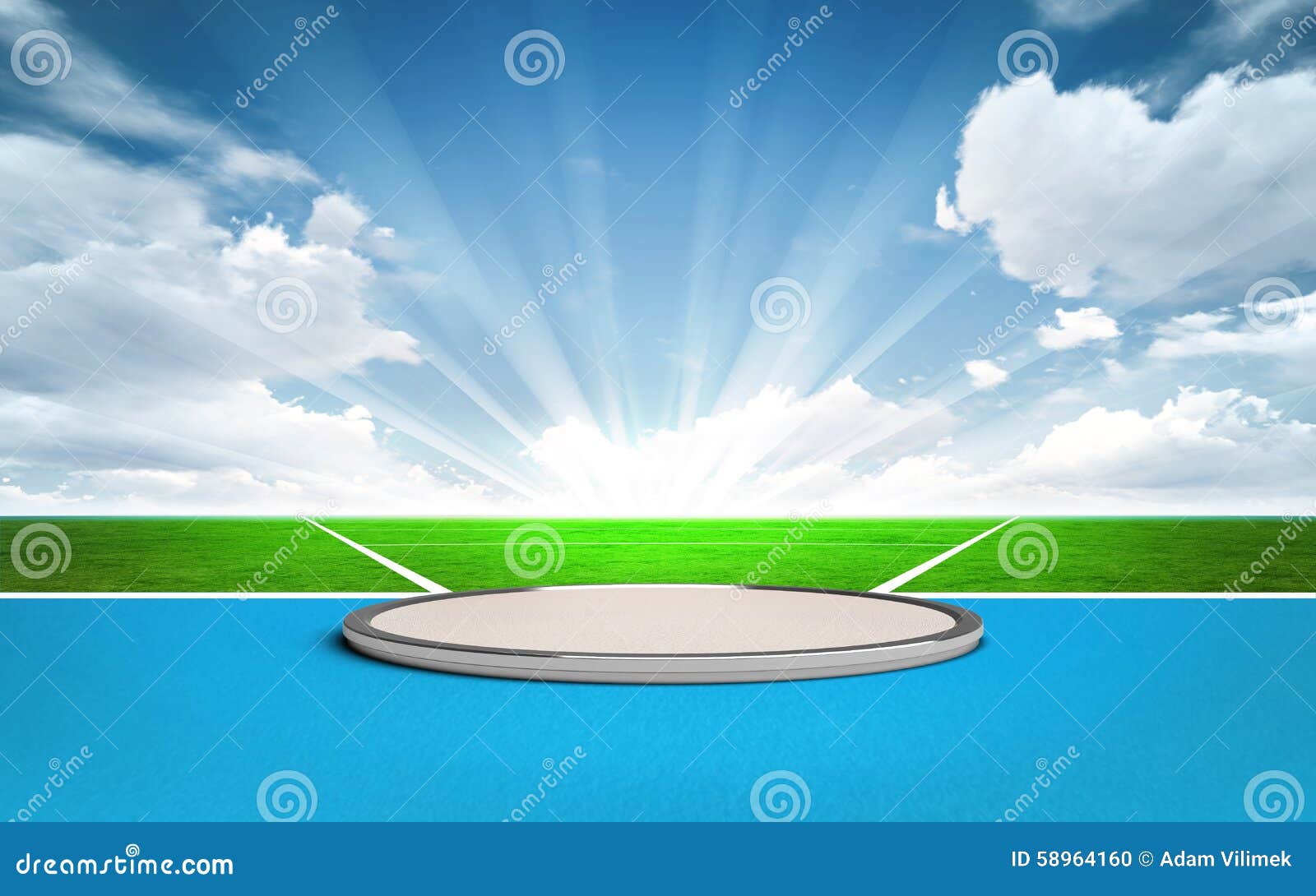 Shot Put, Discus and Hammer Throw Post Outside Stock Illustration ...