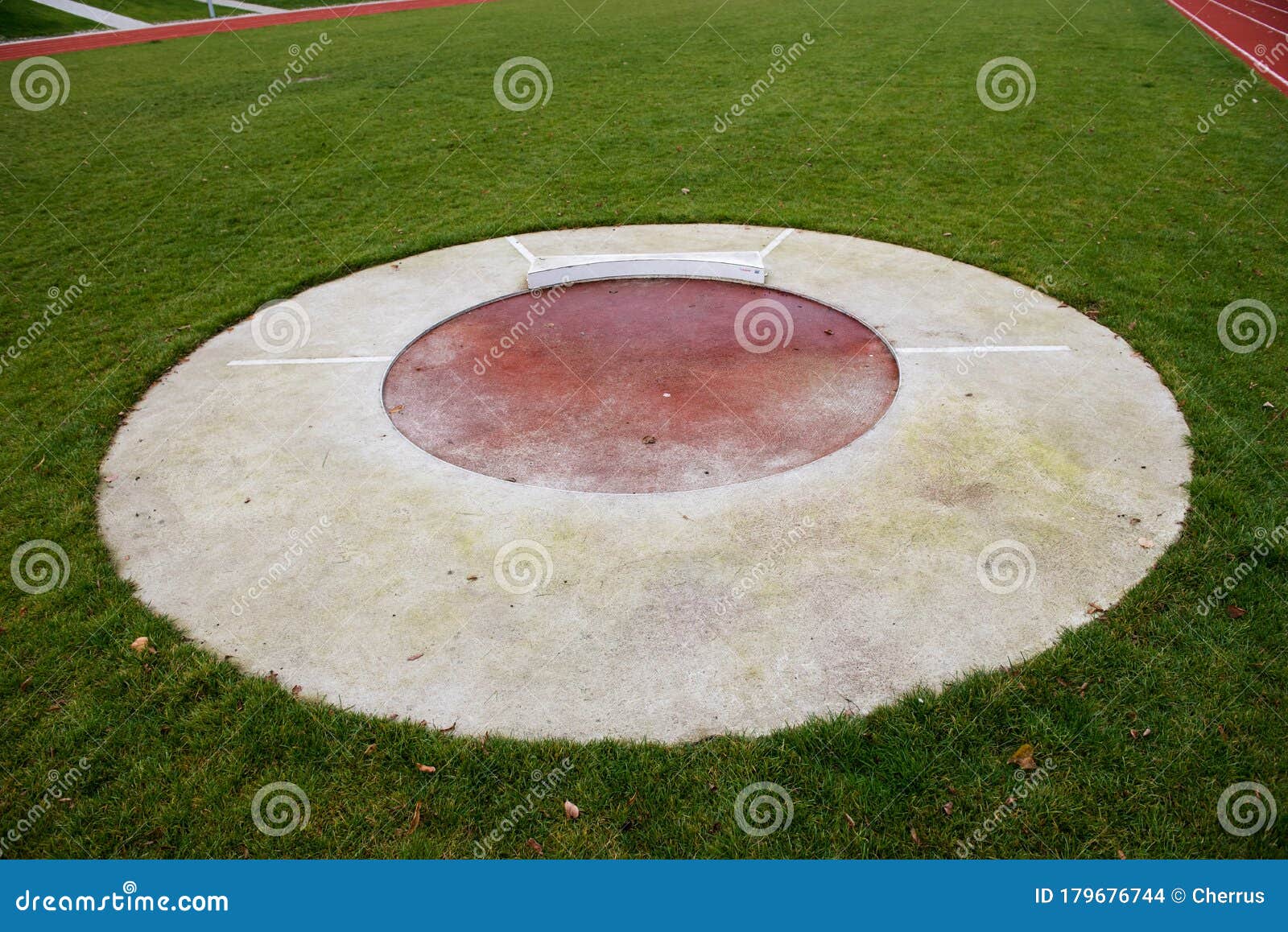 Shot Put Sector Area on the Stadium Stock Photo - Image of power ...