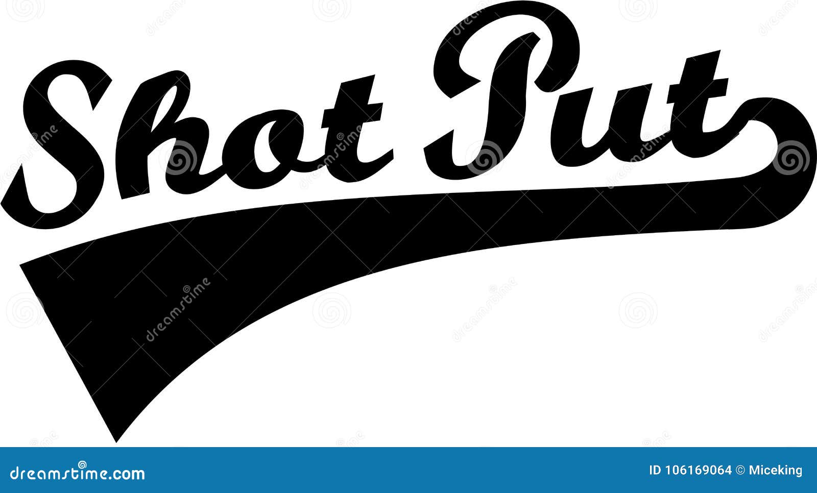 Shot put word retro stock vector. Illustration of pictogram - 106169064