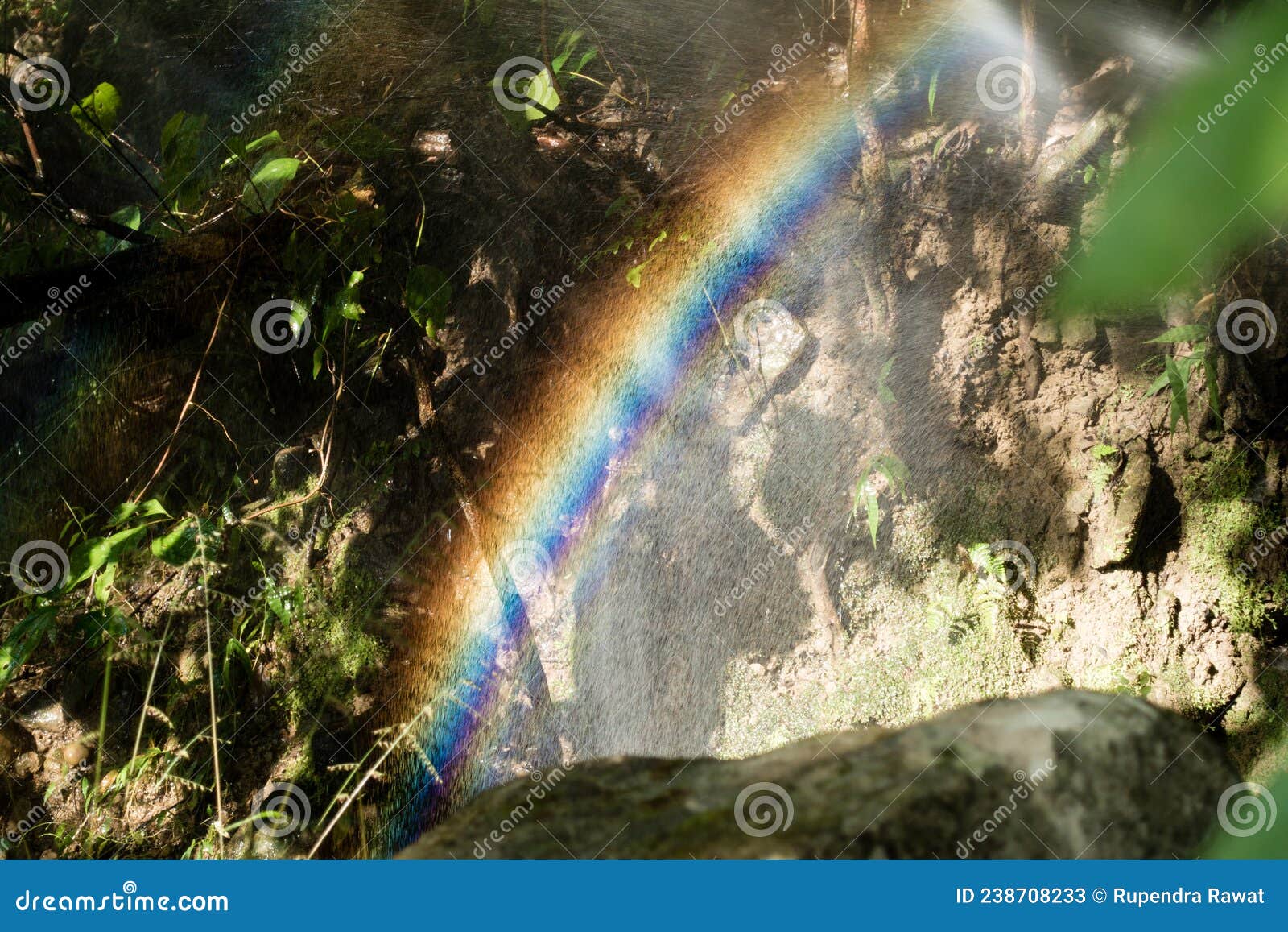 Dispersion Of Sun Light Rainbow In Condensation Trails, Produced By ...