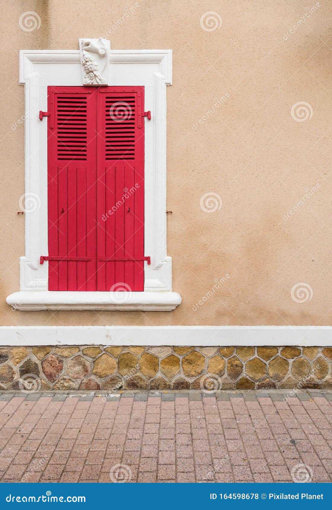 Shot of a Red Window with Frame Stock Photo - Image of light, brown ...
