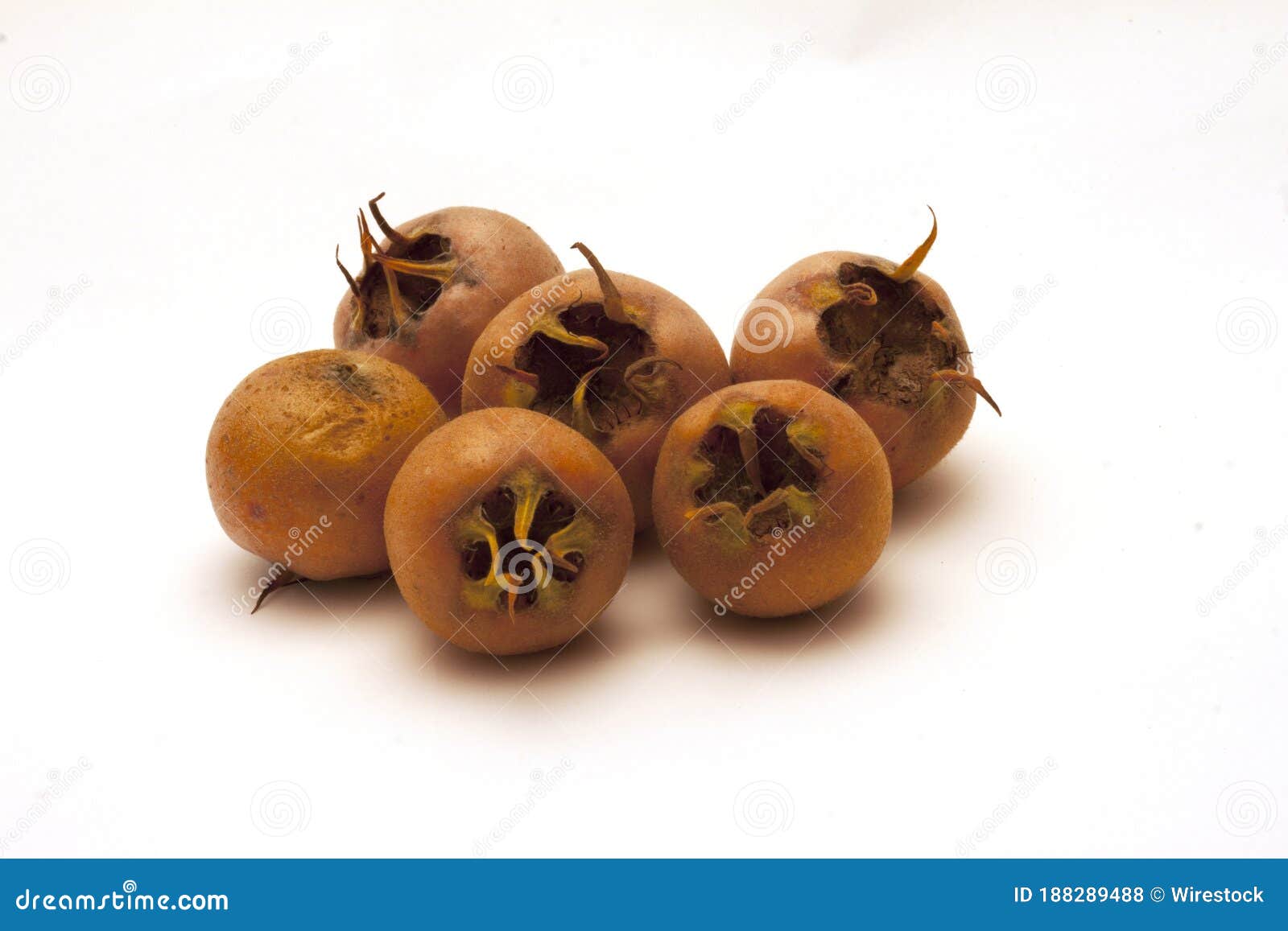 Shot of Riped Medlars on a White Background Stock Photo - Image of ...