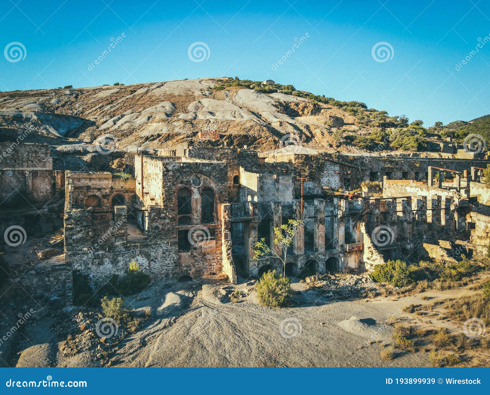 Shot of Ruins of Montevecchio Mining Complex on Sardinia Stock Image ...