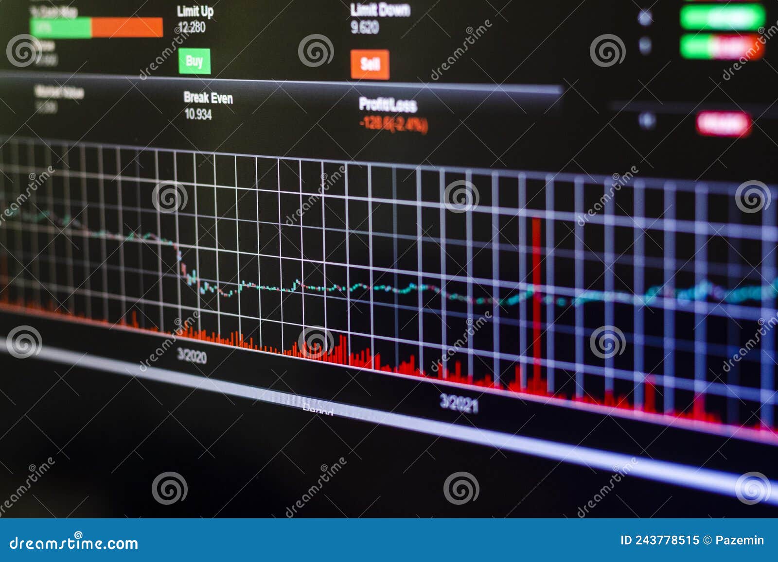 Shot of a Screen of a Trading Platform. Trading Stock Image - Image of ...