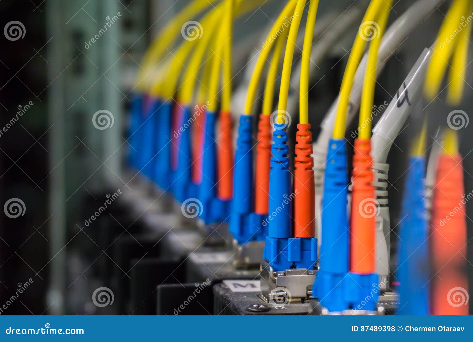 Shot of Server Connected with Cables, Computing Concept Stock Photo ...