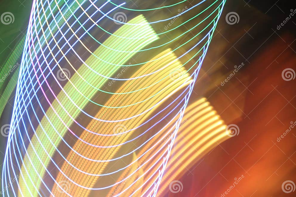 Shot of Sliding and Bending Forms, Focusing and Controlling Lights ...