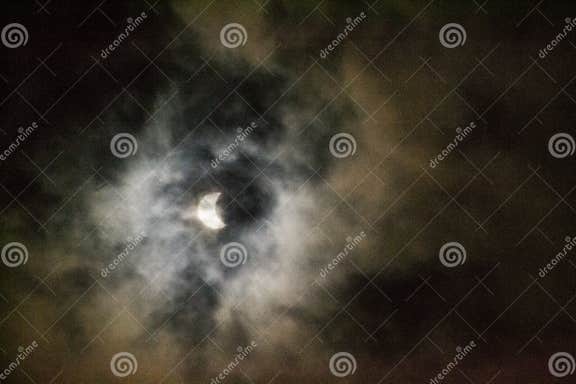 Solar eclipse in Chicago stock image. Image of color - 142162925