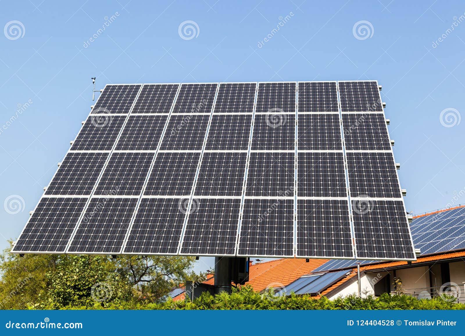 Solar panel stock photo. Image of innovation, ecological - 124404528
