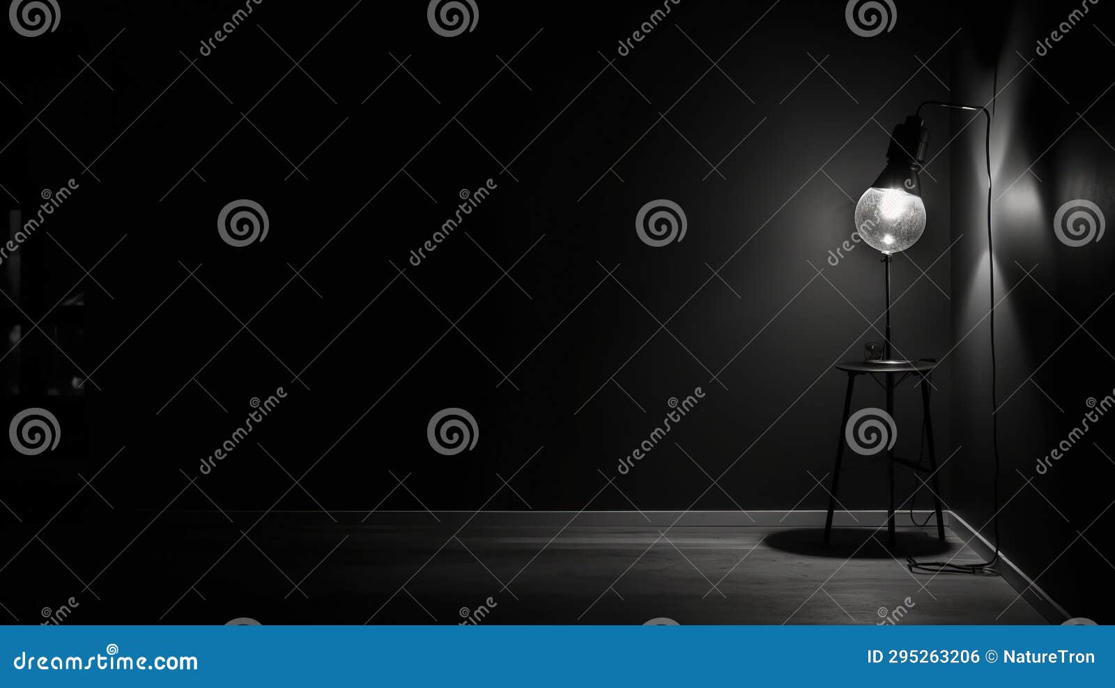 Shot of a Spotlight Spotlight on the Wall Stock Illustration ...