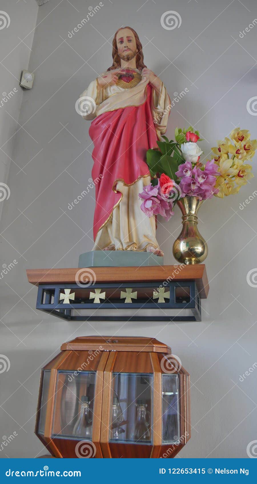 Statue of Worship & Decoration for a Funeral Stock Image - Image of ...