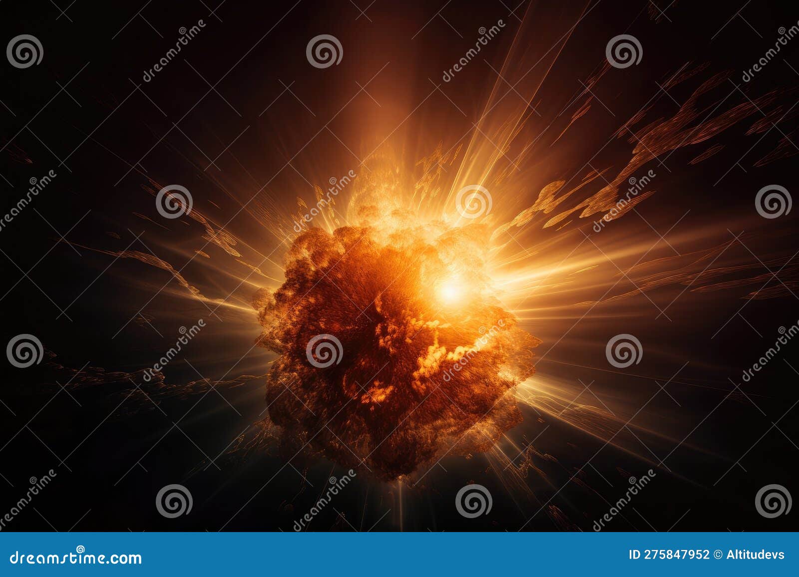 Shot of the Sun, with Powerful Explosions and Bursts of Light Stock ...