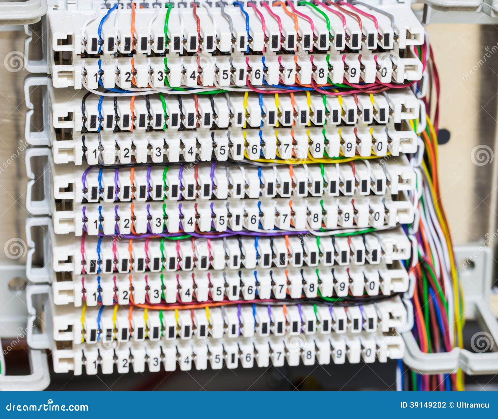 A Shot of Telephone Cable in Telephone Panel Stock Photo - Image of ...