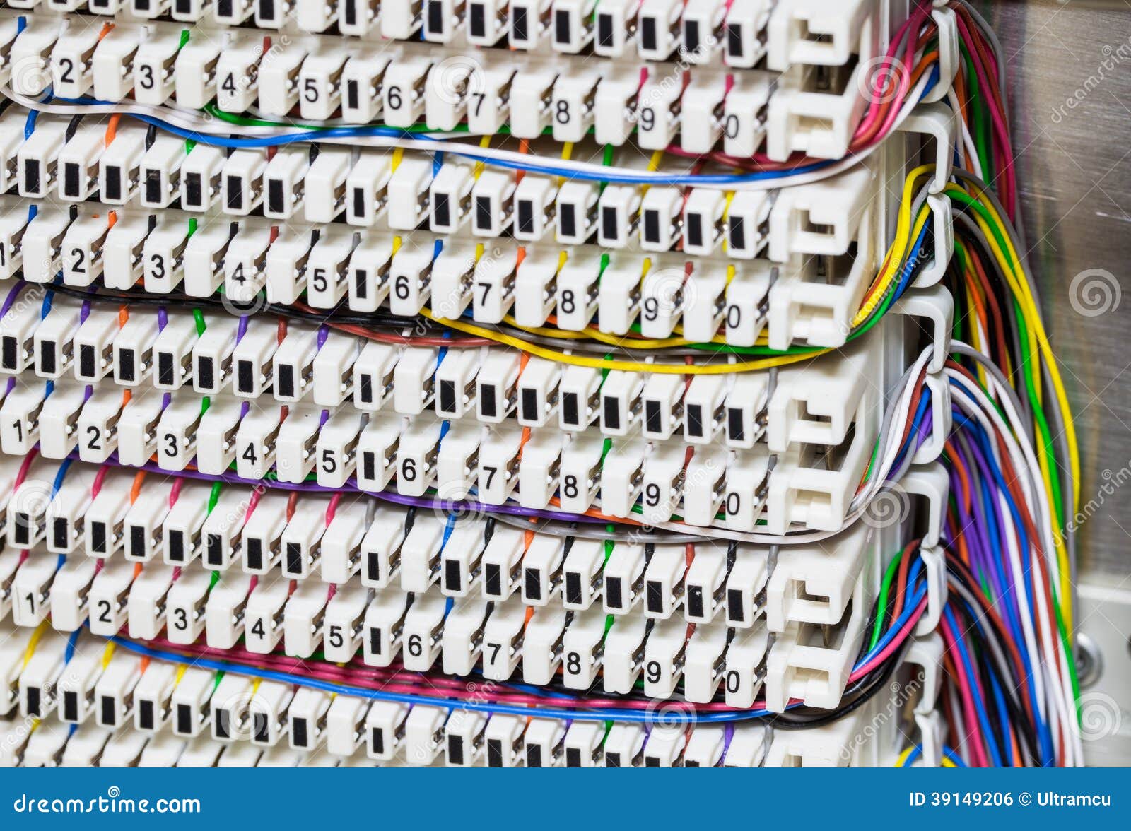 A Shot of Telephone Cable in Telephone Panel Stock Photo - Image of ...