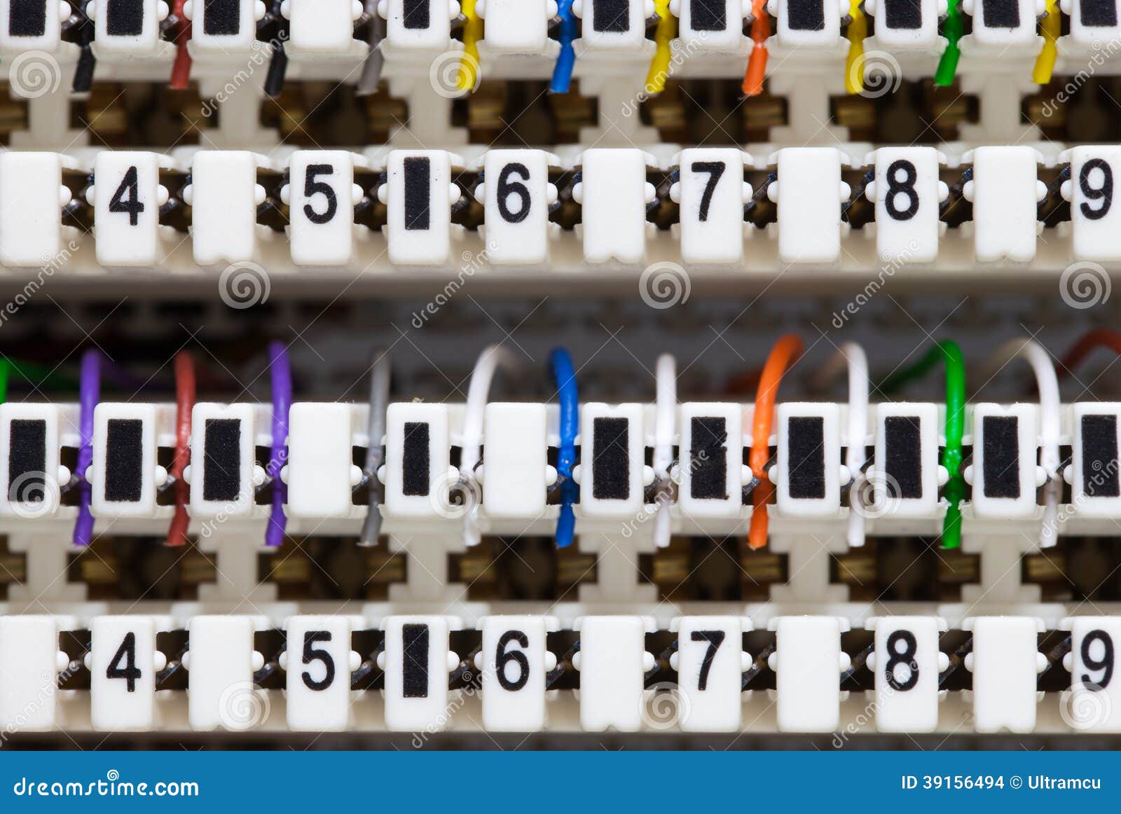 A Shot of Telephone Cable in Telephone Panel Stock Photo - Image of ...