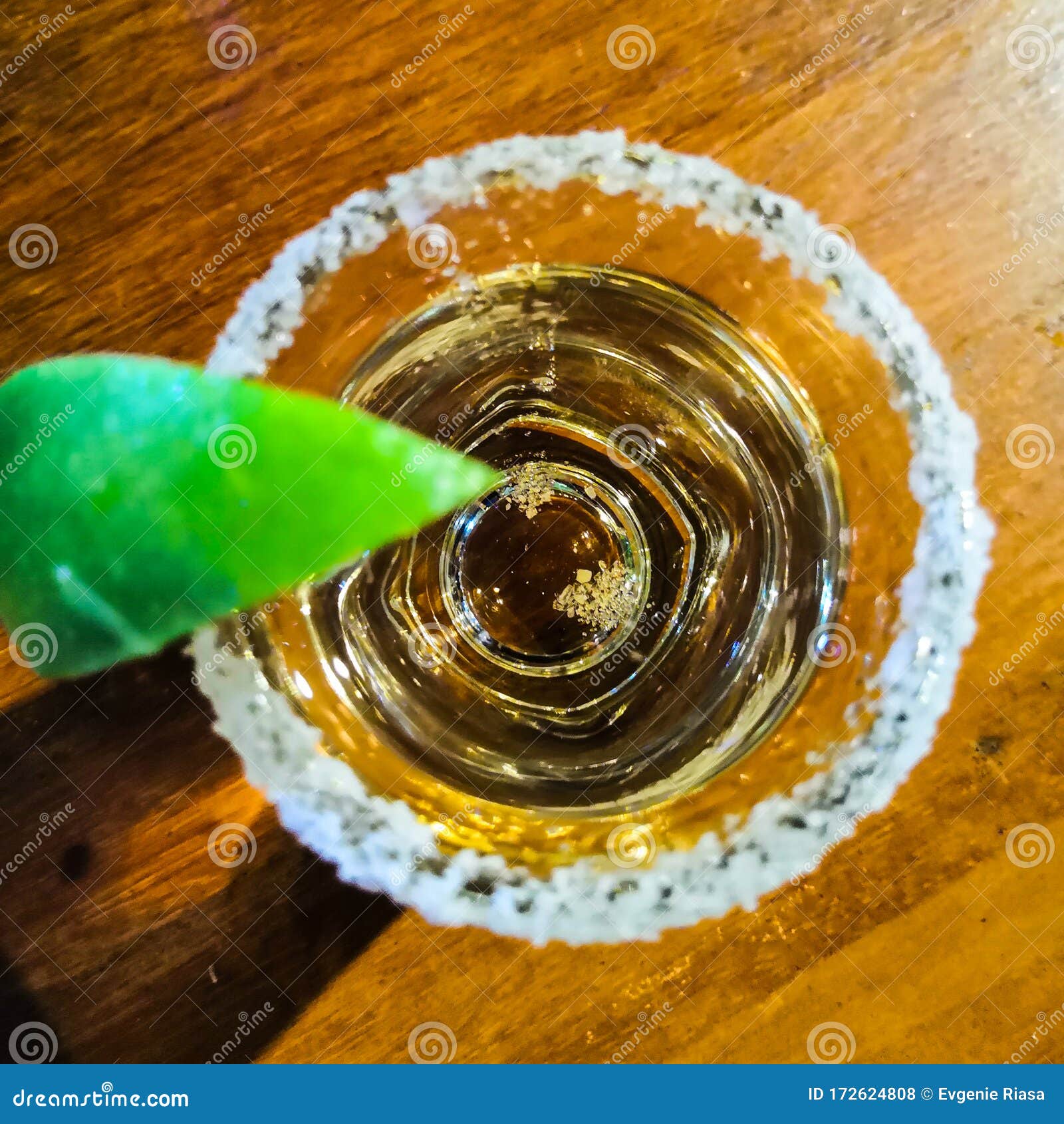Shot of Tequila Top View, Tequila Shots with Lime Slice, Top View Stock ...