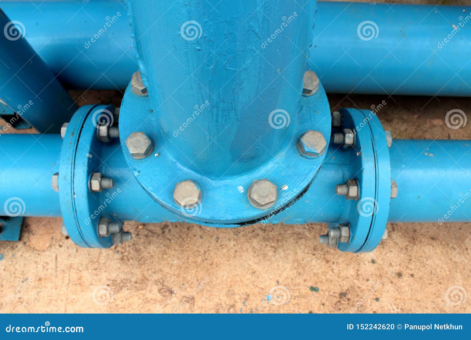 Shot Three Way Pipe for Water Supply Stock Photo - Image of mechanical ...