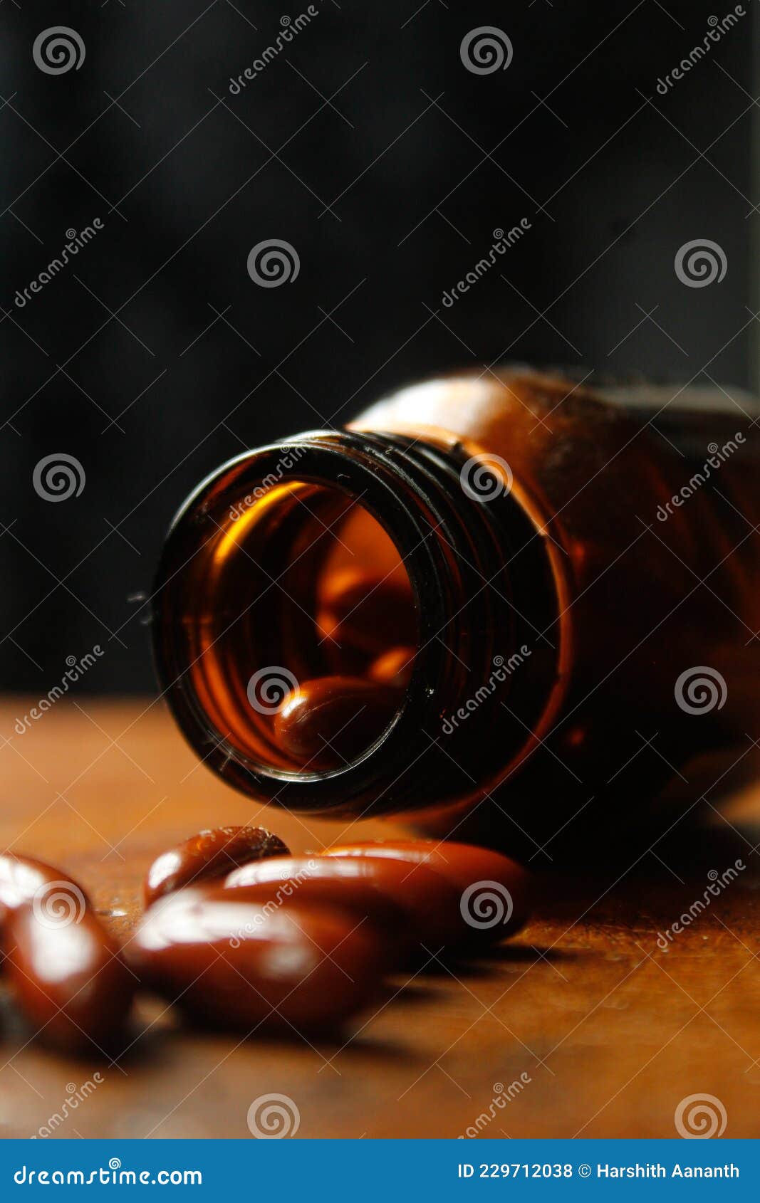 Shot of a Tipped Bottle Multivitamins Closeup Stock Photo - Image of ...