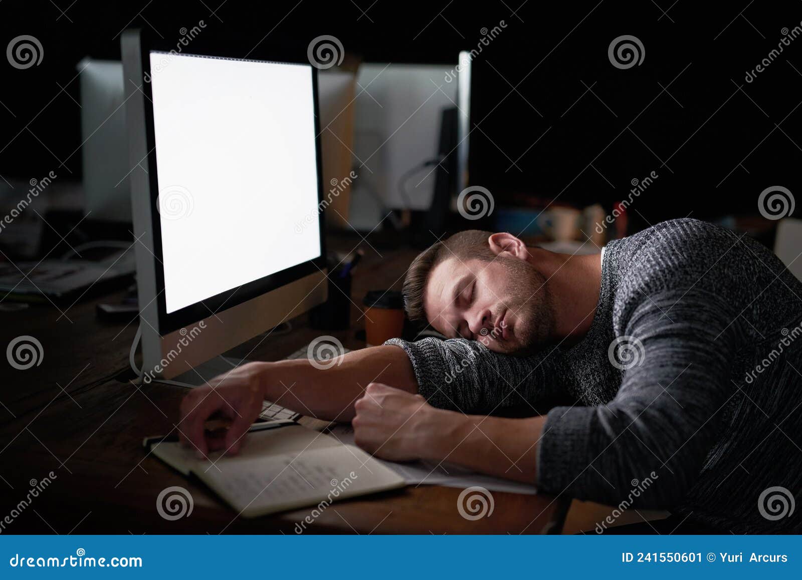 Ill Just Rest My Eyes for a Moment. Shot of a Tired Computer Programmer ...