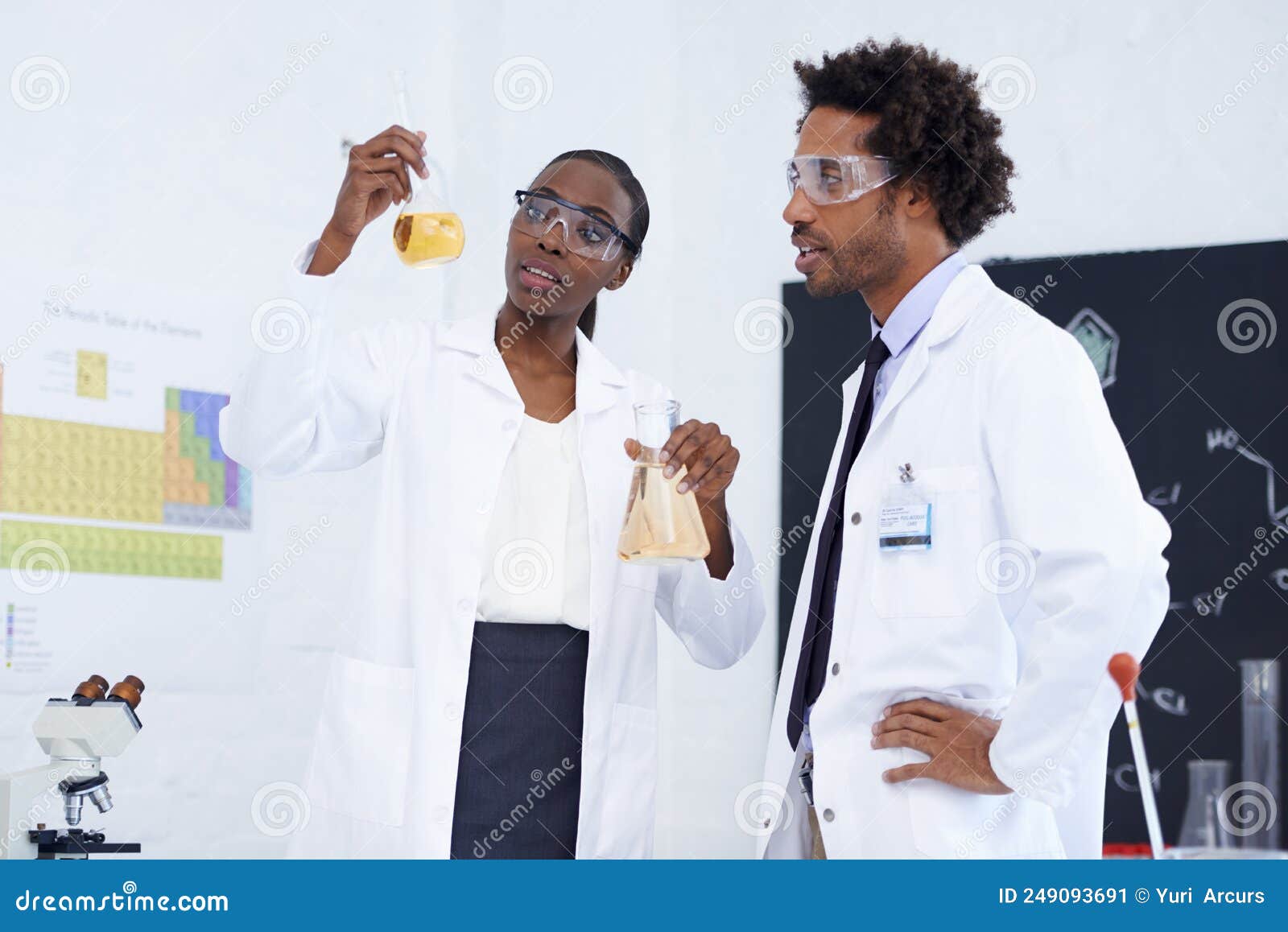 Making Science Breakthroughs. Shot of Two Scientists Conducting an ...