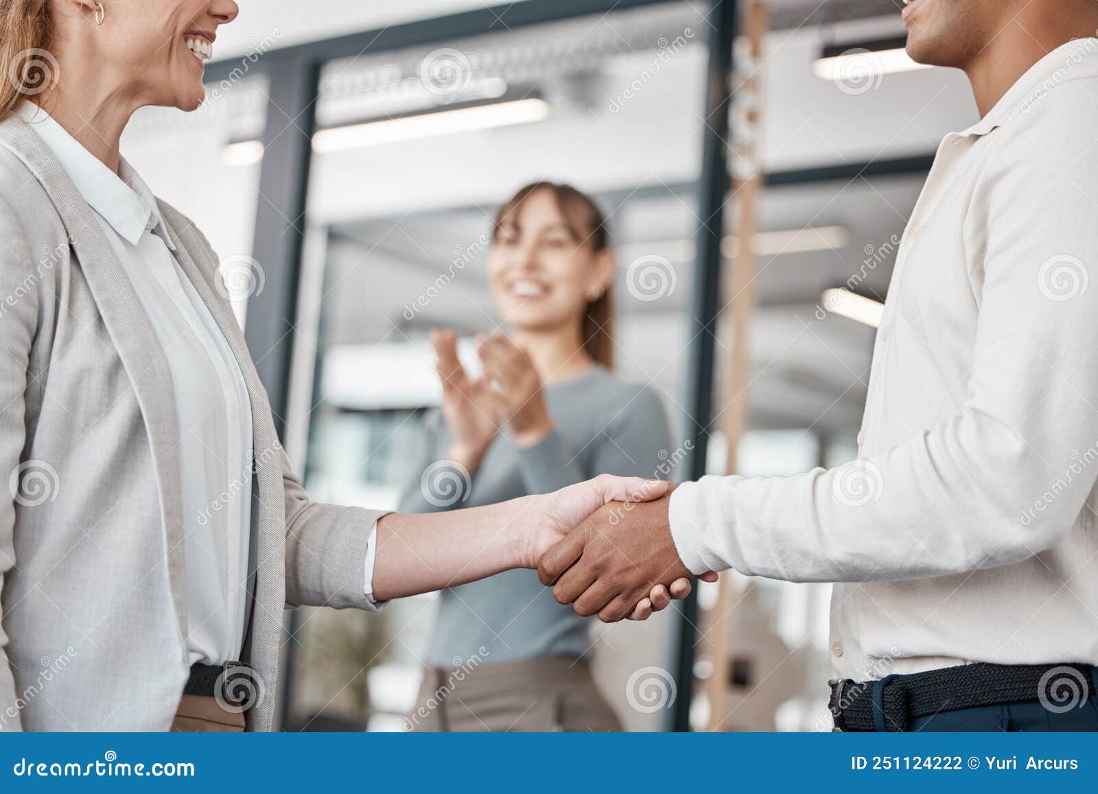 Networking is As Easy As that. Shot of Two Unrecognizable Businespeople ...