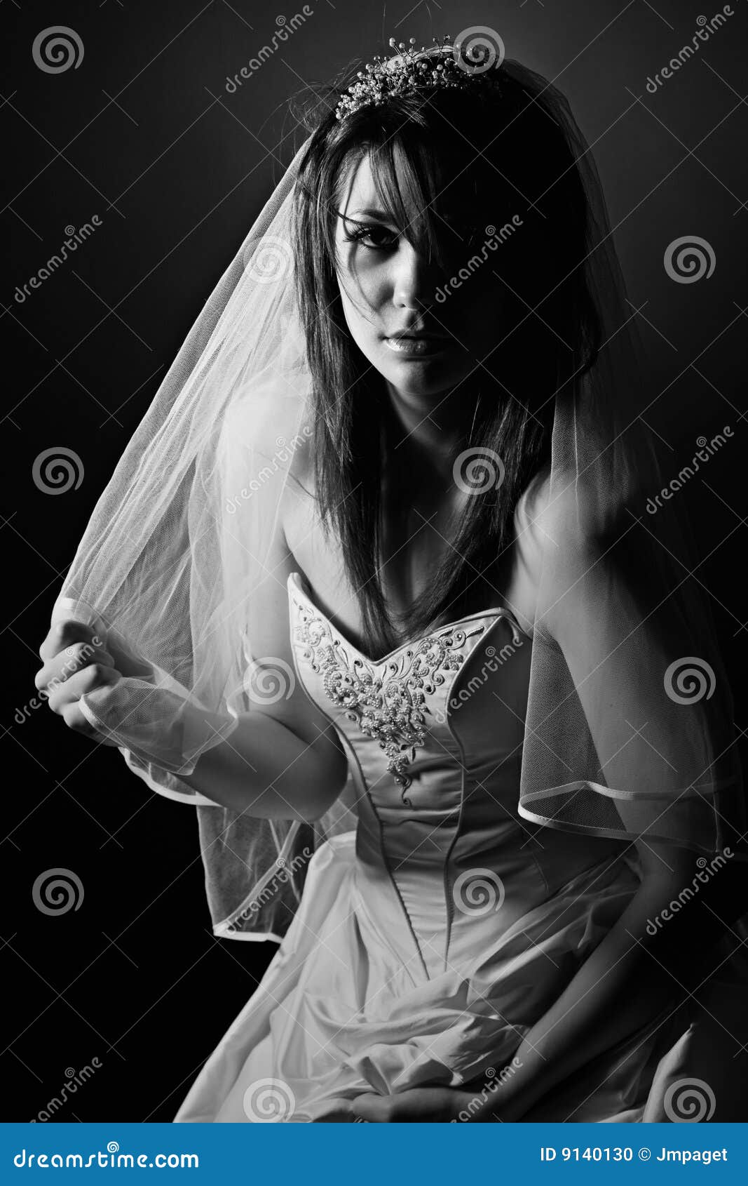 Shot of an Upset Teenage Bride Stock Photo - Image of female, grey: 9140130