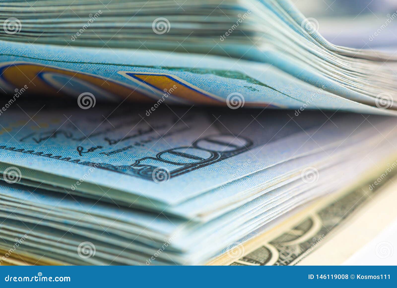 Shot of 100 US Dollar Bills, in the Frame the Dignity Stock Photo ...