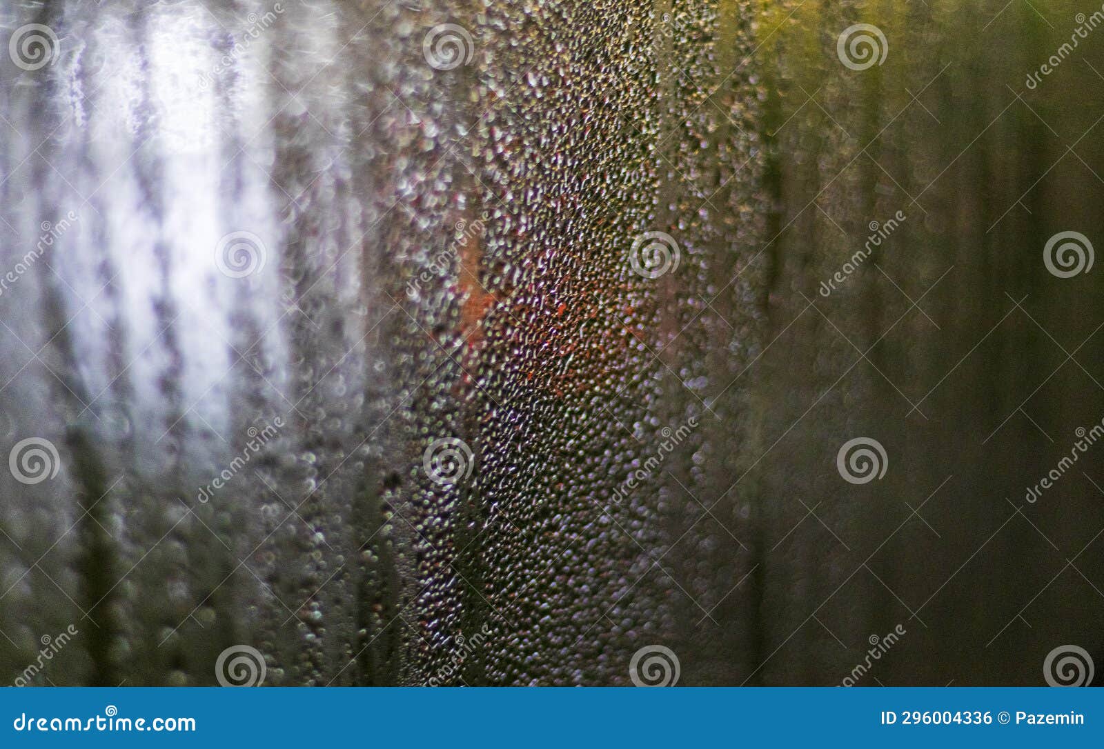 Shot of the Window with Blurred Lights on the Background and ...