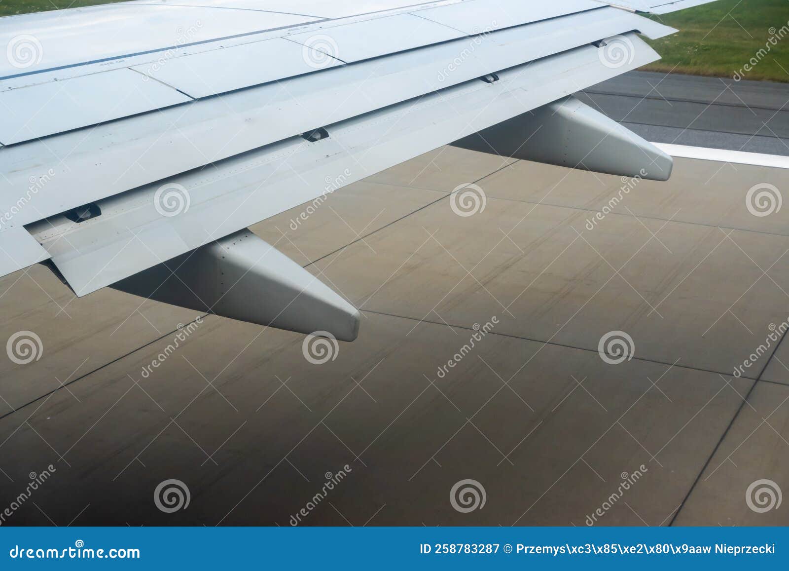 View of the Runway during Take Off of the Plane. Stock Image - Image of ...