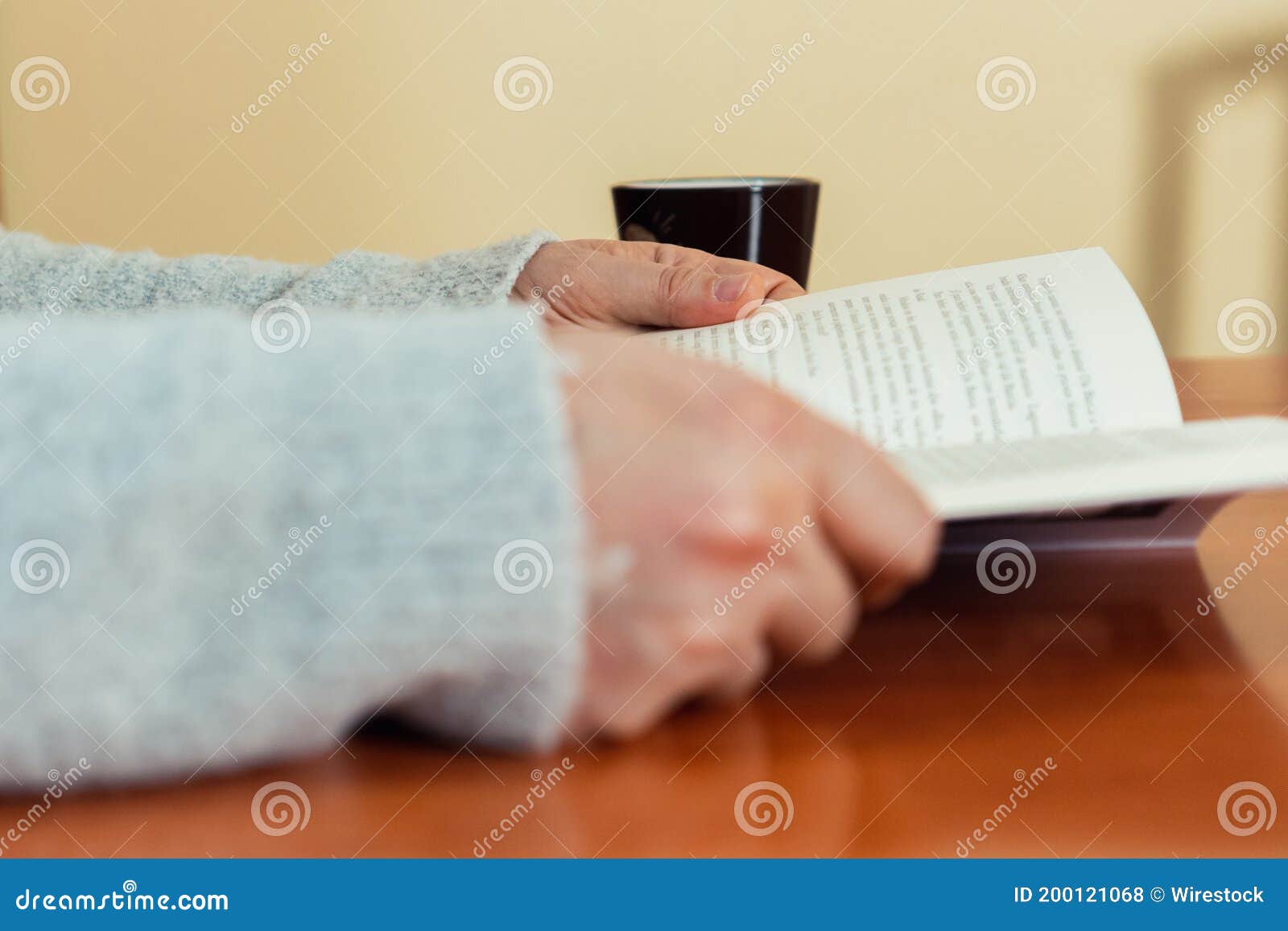 Shot of a Woman S Hand with an Open Book Stock Photo - Image of detail ...