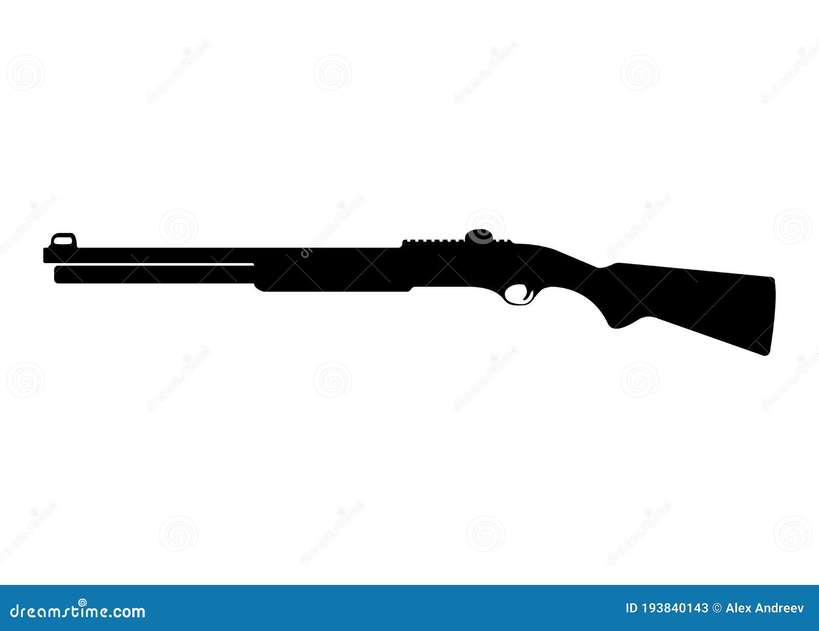 Shotgun Black Silhouette Vector Illustration 28821821