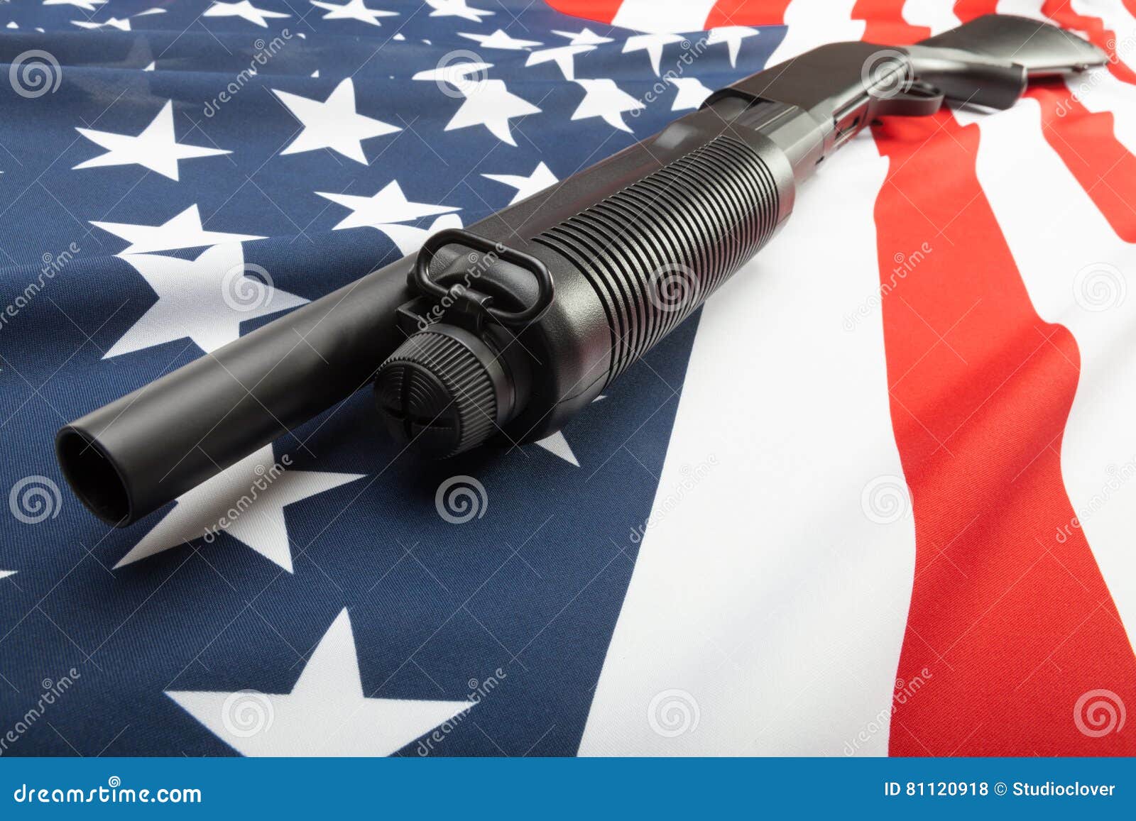 Shotgun On Flag Stock Photography | CartoonDealer.com #29196062