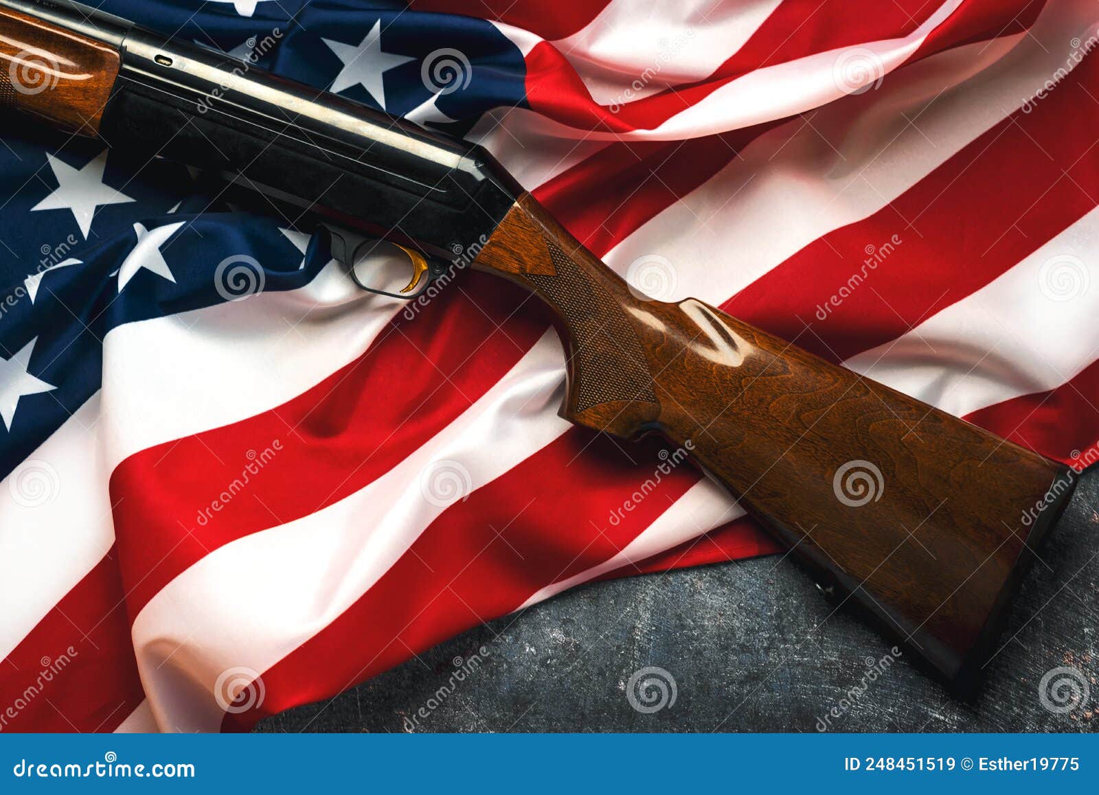Shotgun On Flag Stock Photography | CartoonDealer.com #29196062