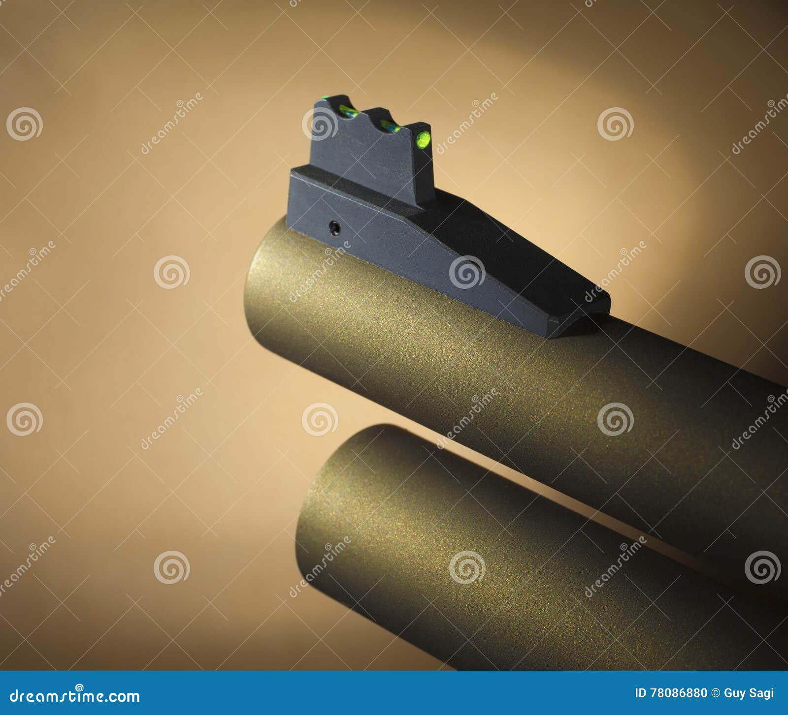 Shotgun s front sight stock photo. Image of brown, shotgun - 78086880