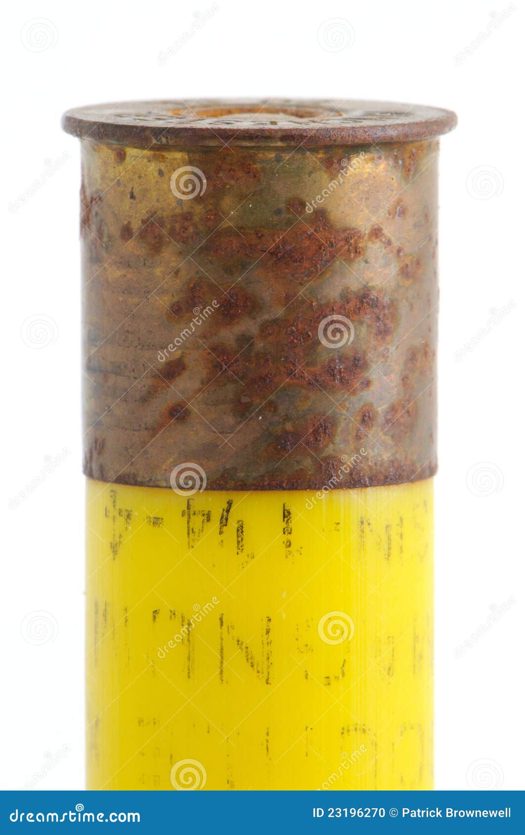 Shotgun shell brass stock photo. Image of close, casing - 23196270