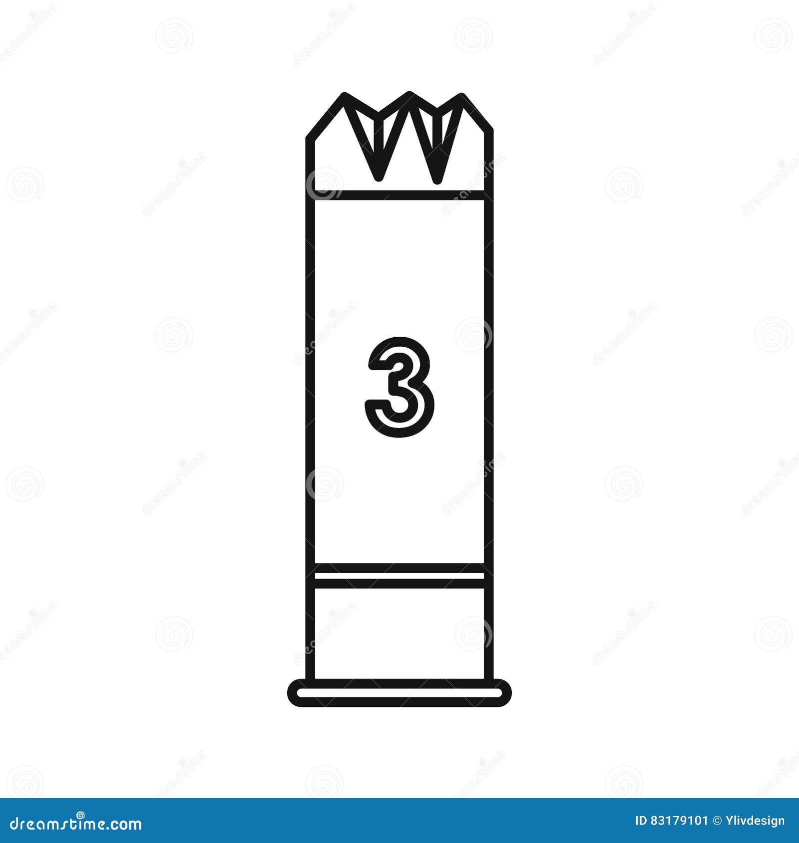 Shotgun Shell Icon, Outline Style Stock Vector - Illustration of ...