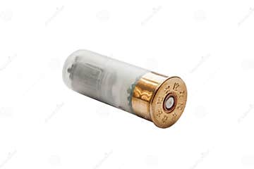 Shotgun Shell Isolated on White Stock Image - Image of hunter, power ...