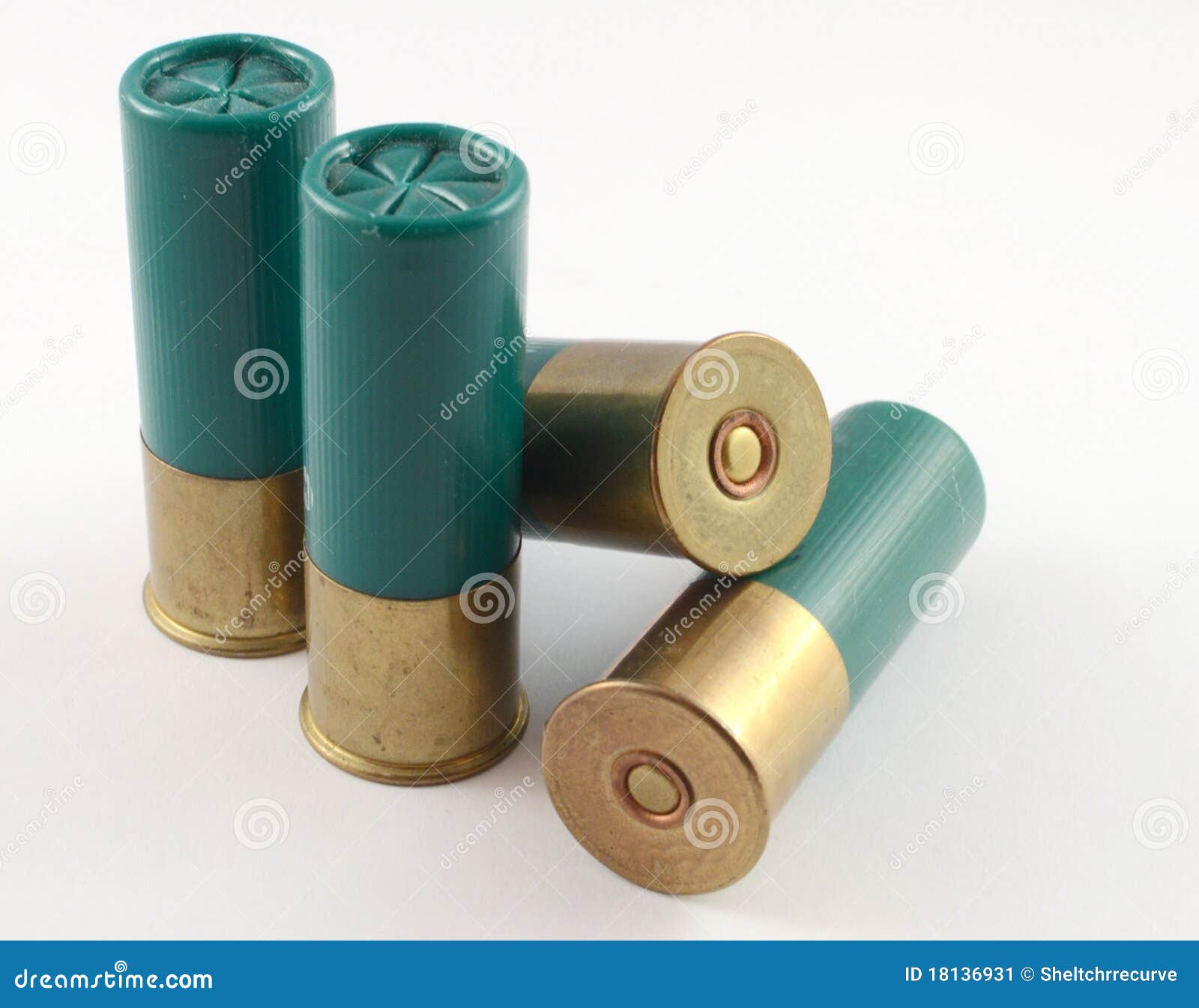 Shotgun Shells Reloading Process With Special Reload Equipment. Powder ...