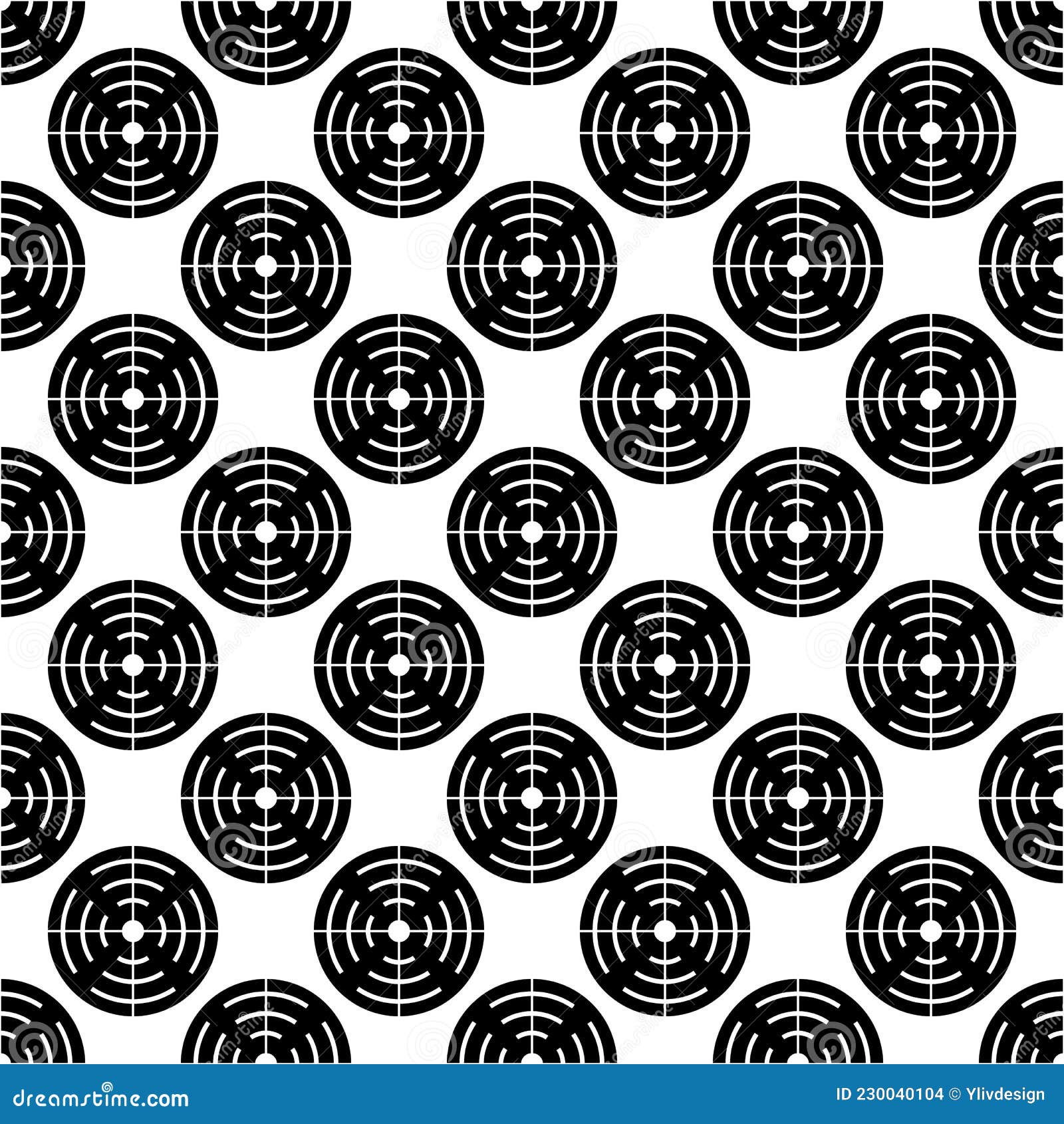 Shotgun Target Pattern Seamless Vector Stock Vector - Illustration of ...