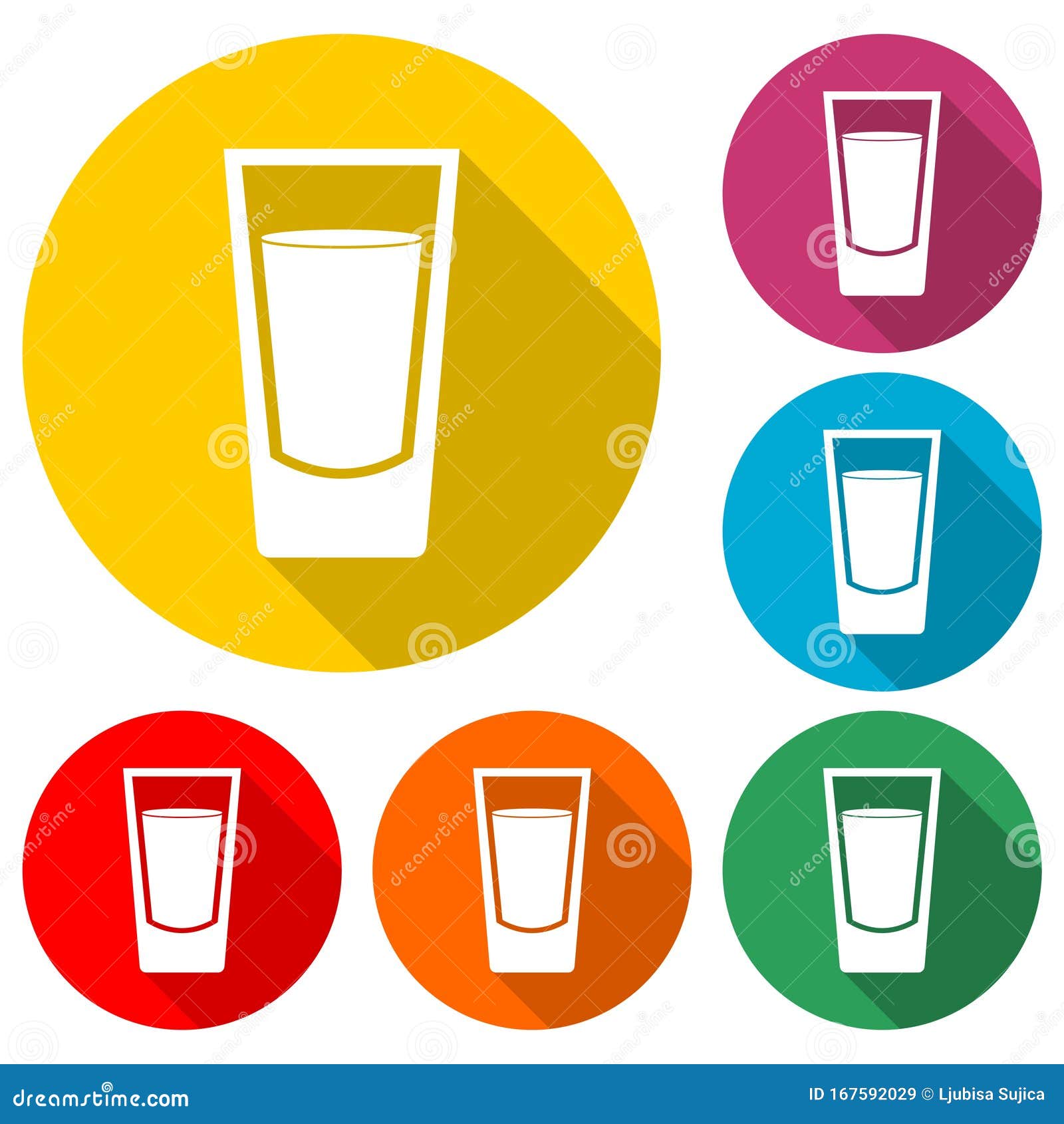 Shots Icon with Long Shadow Stock Vector - Illustration of dose, clinic ...