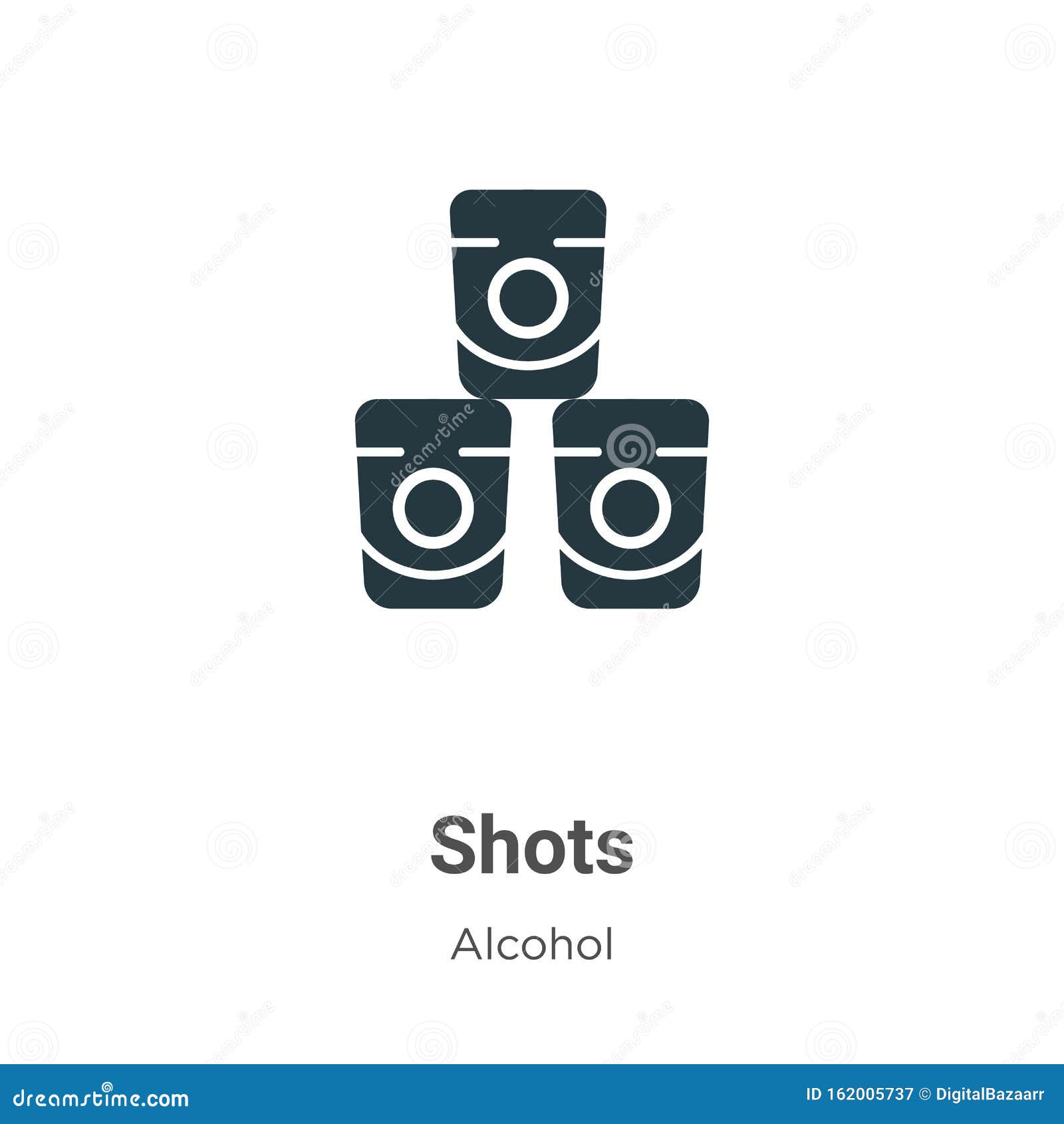 Shots Vector Icon on White Background. Flat Vector Shots Icon Symbol ...