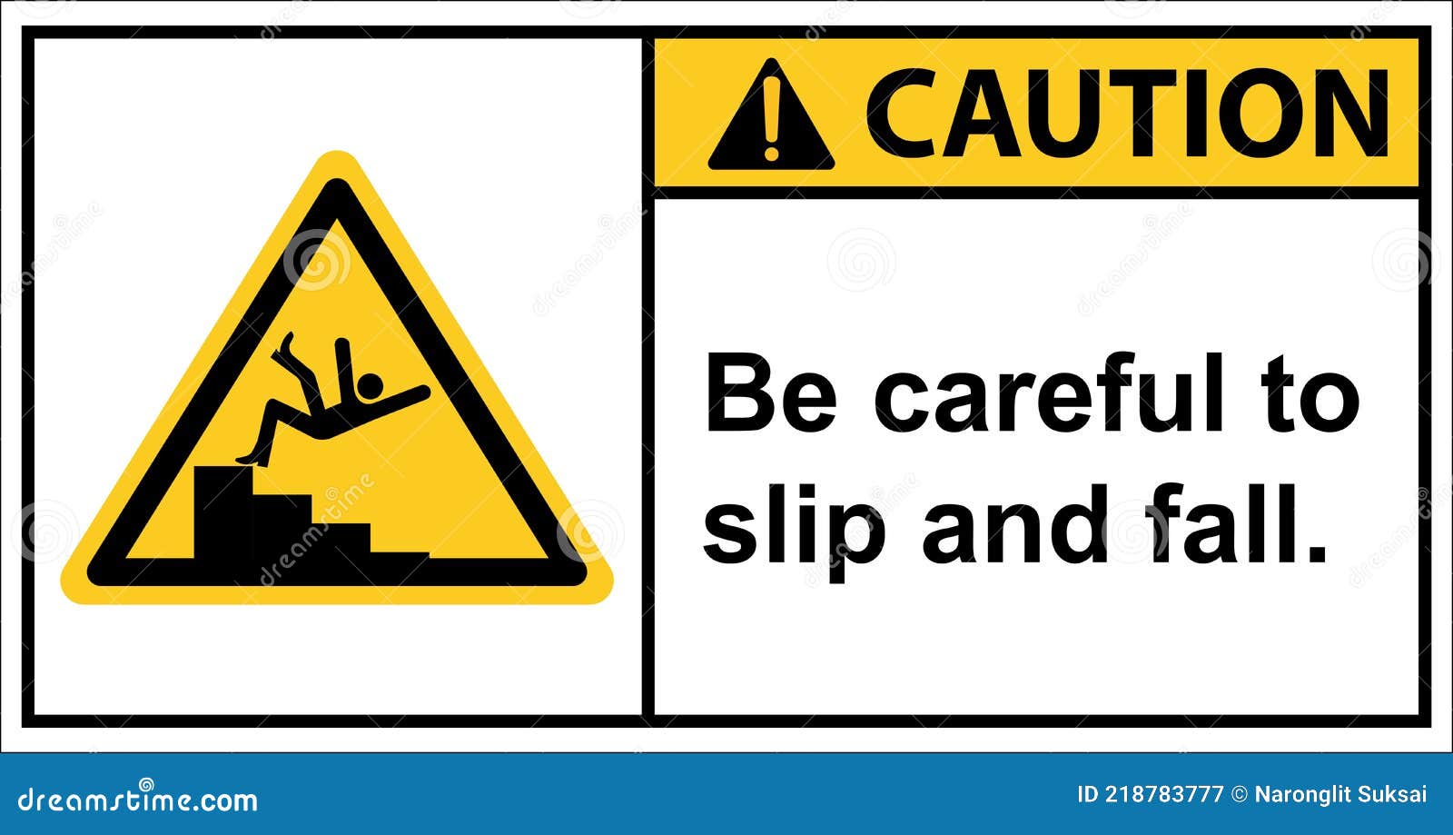 Should Be Careful when Walking Up the Stairs.,Caution Sign Stock Vector ...