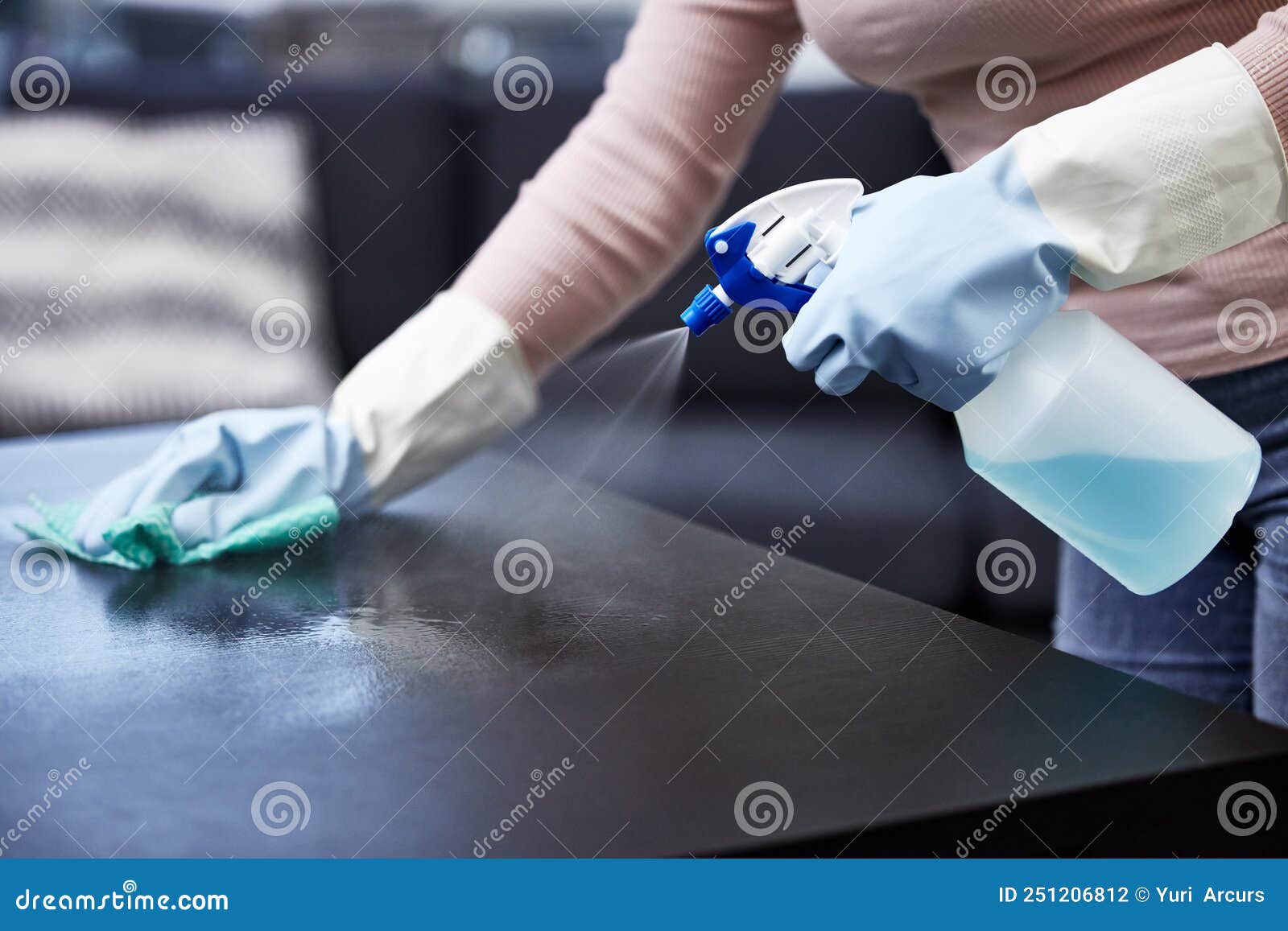 This Should Do the Trick. an Unrecognizable Man Cleaning a Counter at ...
