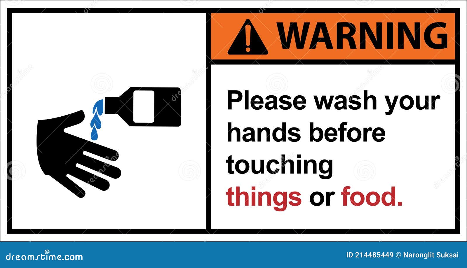 Should Wash Your Hands before Touching.,Warning Sign Stock Vector ...